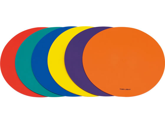 【商品説明】動きのポイントをおさえながら技を習得できるように手・足の運びと向きを指示するマーカーとしてもお使いいただけます。丸型。【仕様】●素材・材質：PVC（非フタル酸系可塑剤使用）●仕様：6枚1組（赤・青・黄・緑・紫・オレンジ×各1枚）...