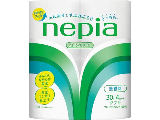 【商品説明】ふんわりなめらかさ製法と高密エンボス加工でやわらかさとなめらかさを実現。丈夫でやぶれにくく、ふわっとプレミアムな肌ざわり。フレッシュパルプ100％製品です【仕様】●パルプ100％●日本製●ダブル●入数：4ロール【備考】※メーカー...