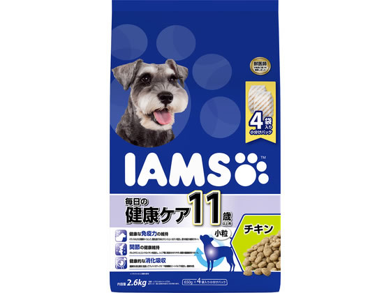 【商品説明】11歳以上の全てのシニア犬の健康な生活のために最適な製品設計。ワンちゃんが大好きなチキンを使用。【仕様】肉類（チキンミール（グルコサミン、コンドロイチン、アルギニン源）、チキンエキス等）、小麦、とうもろこし、大麦、チキンオイル（...
