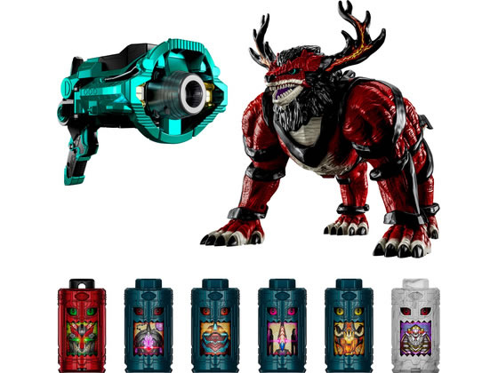 【商品説明】「炎角（エンカク）」の大型フィギュアと「角獣覚醒器　オメガホーン」、角獣の力が秘められたアイテム「エゴルギア」の6種のスペシャルセットです。このうち、「ゼツソウカクエゴルギア」はセット品限定のエゴルギアとなります。【仕様】●対象...