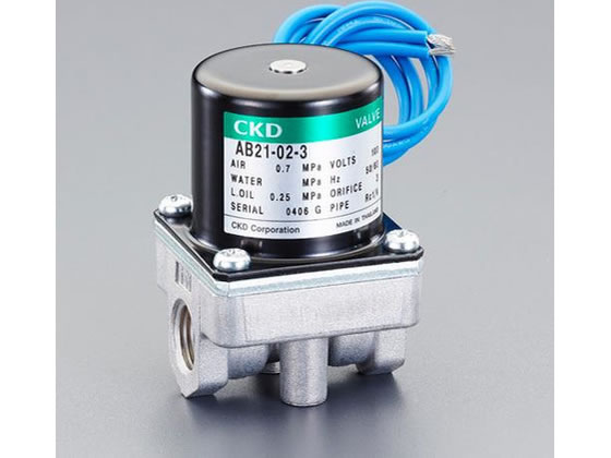 【仕様】●メーカー…CKD　●型番…AB21−02−2　●使用流体…空気・水・灯油・油（50mm2／s以下）　●作動圧力差…0〜1．5MPa　●耐圧力…3MPa（水圧にて）　●流体温度…−10〜40℃（凍結なきこと）　●周囲温度…−20〜5...