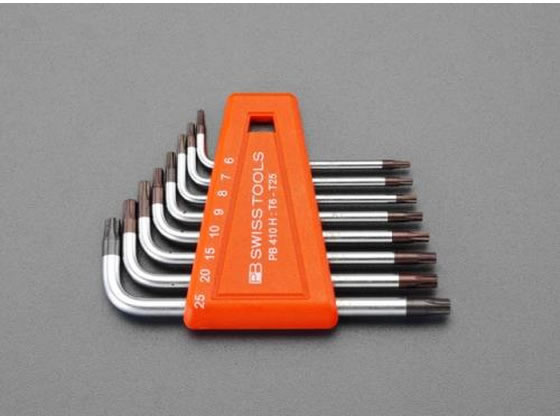 【仕様】●メーカー…PBSWISSTOOLS　●型番…PB410．H6−25CN　●8本組　●サイズ…T6・7・8・9・10・15・20・25　●軸長…52〜83mm　●ホルダー付【備考】※メーカーの都合により、パッケージ・仕様等は予告なく...