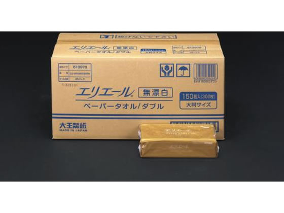 【仕様】●メーカー…エリエール　●型番…20703320　●シートサイズ…230×248mm　●枚数…ダブル150組（300枚）　●入数…25パック　●材質…パルプ100％　●パックサイズ…60×248×115mm　●パック重量…363g　...