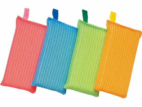 【商品説明】ポリエステル丸糸と偏平糸の特殊加工によって凹凸を出し立体的編んでいます。女性の手にもフィットしやすい大きさで汚れをしっかり落とします。【仕様】●色：ブルー●カラータック付き●サイズ：135×65×20mm●材質：ポリエステルフィ...