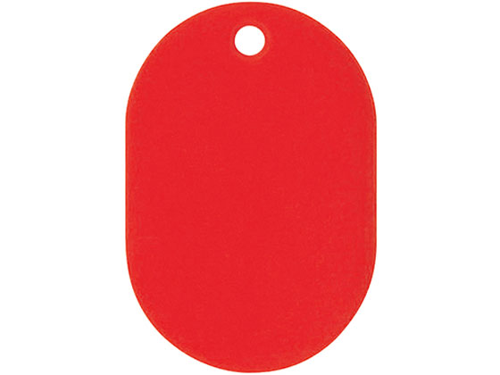 【仕様】●サイズ：大（41×60mm）●仕様：番号無し●色：レッド●入数：1組（50枚入）●材質：スチロール●穴径：約Φ3mm●生産国：日本【検索用キーワード】7−5796−16　XM7609