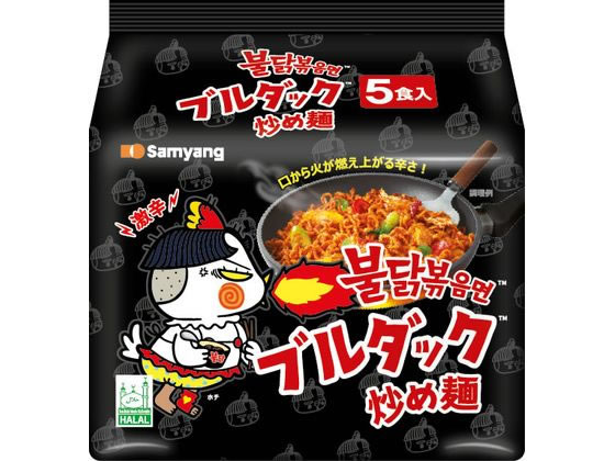 【商品説明】ブルダックとは、韓国料理で、ブル＝辛い、ダック＝鶏を指します。ブルダック炒め麺は、韓国や日本で辛くて美味しいと大人気のインスタント麺です。刻んだ海苔とごまが入っています。【仕様】●注文単位：1パック（5食）※辛いものが苦手な方や...