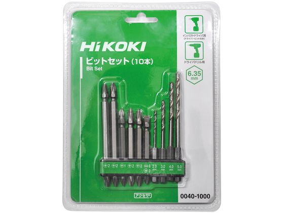 【商品説明】両頭＋ビット、＋-ビット、下穴用ドリルビット(計10本)が入っていて便利です。【仕様】●シャンク径(mm)：6.35●塗装色：グレー●両頭ドライバービット[[(+)]]No.1×75mm(1本)、両頭ドライバービット[[(+)]...
