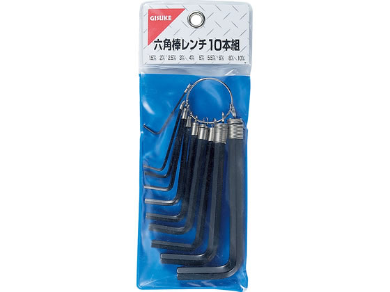 【商品説明】機械・電気部品の締め付け・ゆるめに【仕様】●［セット内容］1．5／2／2．5／3／4／5／5．5／6／8／10mm●本体：Cr−V鋼（黒染め）●リング：スチール【備考】※メーカーの都合により、パッケージ・仕様等は予告なく変更にな...