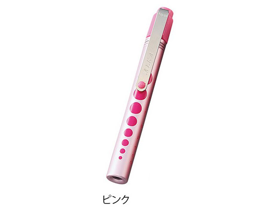 【商品説明】●電球色に近い光のソフトLEDタイプです。【仕様】●色：ピンク●サイズ（mm）：Φ12×105●電源：単4乾電池×1本（テスト用付属）●材質：アルミニウム●重量：20g●ノック式●生産国：日本【検索用キーワード】照明器具　7−3...