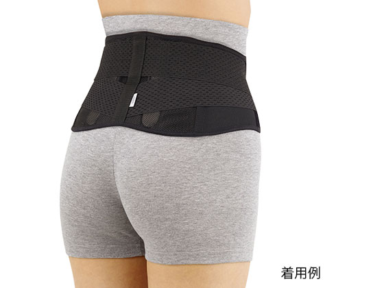 【商品説明】●位置を変えれば、腰椎用・骨盤用として使用できます。【仕様】●ウエストサイズ：スリム・S●ウエスト（cm）：55〜70●色：黒●材質：ナイロン・PU（ポリウレタン）・ポリエステル●メッシュタイプ●洗濯方法：洗濯可（手洗い）●生産...