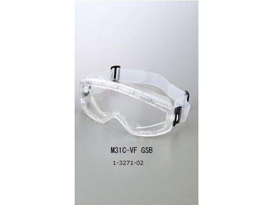 【商品説明】●発汗性の作業時にレンズの曇りを防止します。【仕様】●気孔：有　●8穴開き　●材質：フレーム／軟質PVC（塩化ビニル樹脂）、レンズ／PC（ポリカーボネート）・両面VFコート、バンド／シリコン　●メガネ・マスク併用可　●重量：92...