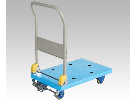 【商品説明】●床を汚さないノーカーボンクリーンゴムを採用しています。【仕様】●積載荷重：150kg●材質：デッキ／PP（ポリプロピレン）、ハンドル／スチール●キャスター（2輪自在2輪固定）：φ100mm●重量：11kg●フットブレーキ付●サ...