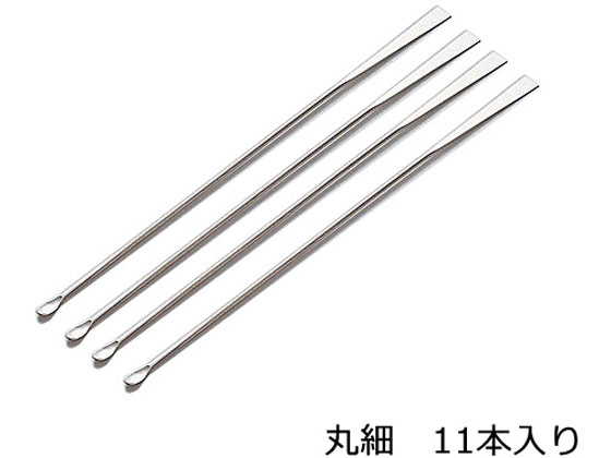 【仕様】●材質：ステンレス（SUS304）●サイズ：180mm●タイプ：丸細●入数：1袋（10＋1本入）●※ラボランとは・・・1割増量のお徳用パックです。●生産国：日本【検索用キーワード】ヘラ　樹脂　磁製実験用備品　製品　計量スプーン　9−...