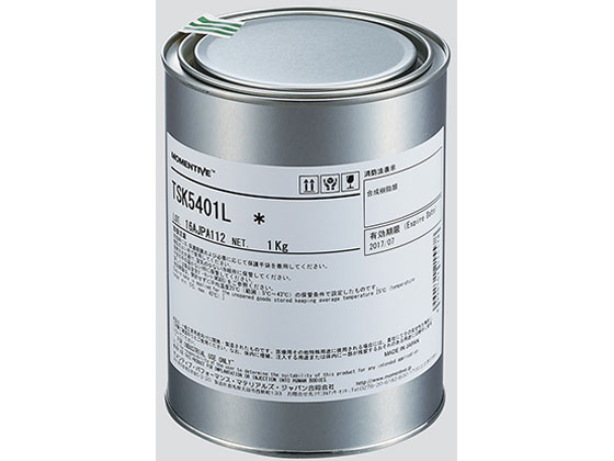 【仕様】●型番：TSK5401L　1kg●仕様：金属缶●容量（g）：1000●主成分：メチルアルキルシリコーンオイル●混和ちょう度：305（150℃・24h）●離油度：4（150℃・24h）●使用温度範囲：−40〜＋150℃●比重：0．9（...