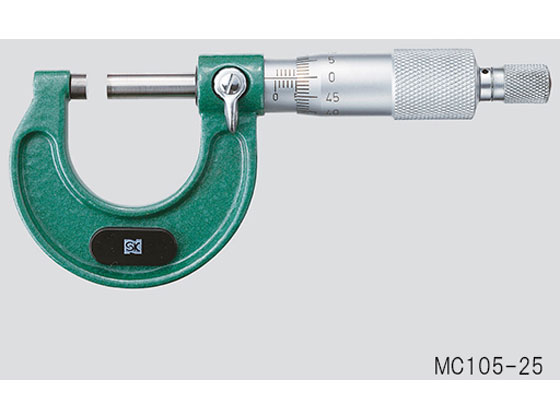 【仕様】●型番：MC105−25●測定範囲（mm）：0〜25●最大許容誤差（μm）：4●重量（g）：150●材質：フレーム／球状黒鉛鋳鉄、スピンドル／高炭素クロム軸受鋼●最小読取値：0．01mm●定圧装置付き【検索用キーワード】MC105−...