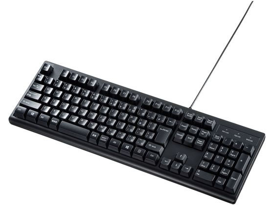 【商品説明】余分なキーを省いた標準的なJIS日本語配列に準拠したキーボードです。文字の耐久性に優れたレーザー刻印を採用しています。文字キーのキートップには19mmピッチのキートップを採用しています。打鍵回数1000万回をクリアした高耐久設計...