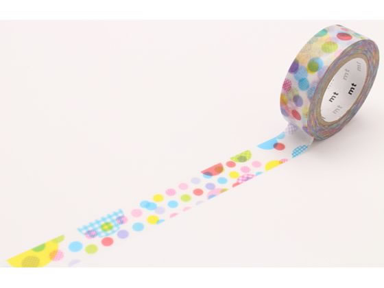 【商品説明】貼って剥がせるマスキングテープmt。手紙に貼ってみたり、ラッピングに使ってみたり、可能性は無限大。【仕様】●色目：ランダムドット●テープサイズ：幅15mm×長さ7m●注文単位：1巻【備考】※メーカーの都合により、パッケージ・仕様...