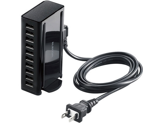 【商品説明】USB−Aポートを10ポート搭載し、スマートフォンやタブレットのほかさまざまなUSB機器をこれ一つで充電、給電できるおまかせ充電対応のUSB　AC充電器です。　出力端子が10ポートありますので、スマートフォンなどを10台同時に充...