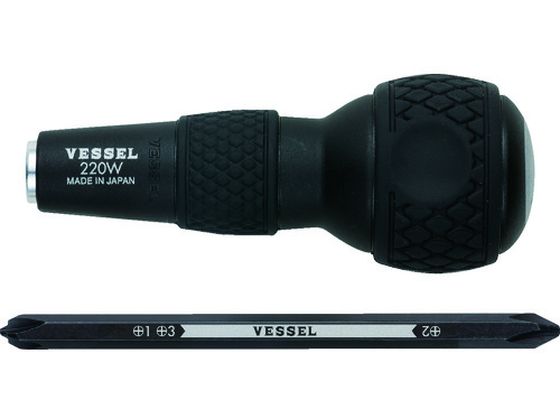 【商品説明】●電動ドライバー用ビット（対辺6．35mm）を差し込んで、ハンドドライバーとして使用できる“ボールグリップ　ビット差替えグリップ”と、3サイズに対応する“コンビPLUS”ビットのセットです。●グリップは使い慣れたボールグリップで...