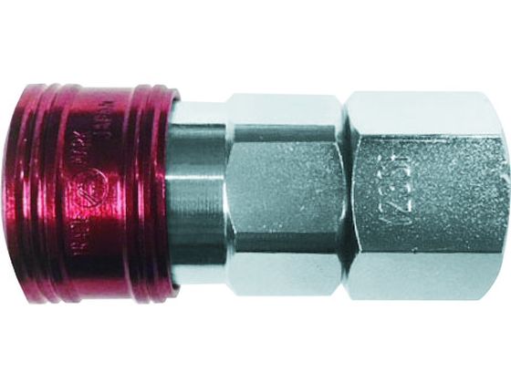 【商品説明】●業界初のカラーカップリングです。【仕様】●型番：BLY22-SF-R●相手側取付サイズ：R1／4　●色：レッド　●使用流体：空気●最高使用圧力：1．5MPa　●使用温度範囲：−20℃〜80℃●本体：鋼鉄　●シールゴム：ニトリル...