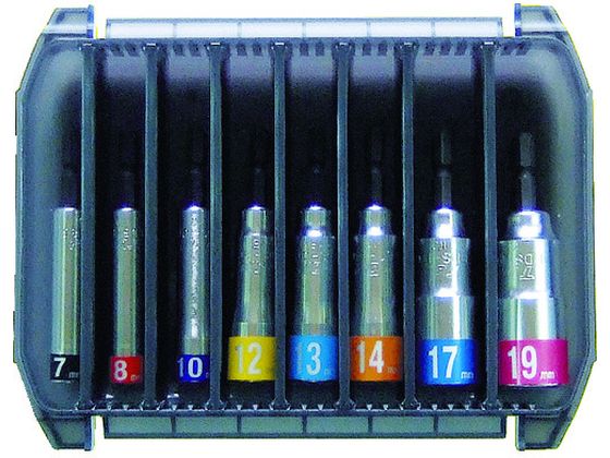 【仕様】●型番：EDS-719CS●入数：8本●セット内容：EDS−7C、8C、10C、12C、13C、14C、17C、19C●セット内容（点）：8●サイズ（mm）：幅200×奥行153×高さ40●18Vインパクト対応●プラスチックケース付...
