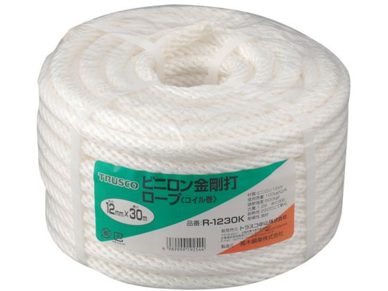 【商品説明】●屋外現場での使用。国旗などフラッグの昇降用。袋の口ひも。テント（店舗）のかがり。●耐候性、耐久性に優れ、漁業用、陸上用などの幅広い分野で使われています。●強度は3つ打に比べ30％程度低下しますが、しなやかで手触りが良く、キンク...