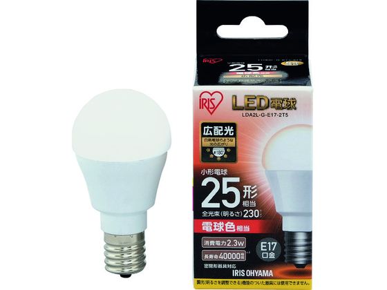 【仕様】●型番：LDA2L-G-E17-2T5●明るさ（lm）：230　●外径（mm）：38　●光源色：電球色相当　●消費電力（W）：2．3　●色温度（K）：2700　●全長（mm）：75　●標準消費電力料金：0．06円／h　●口金：E17...