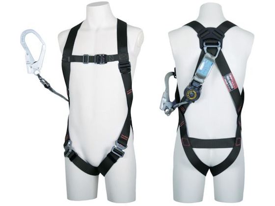 【仕様】●型番：TH-510-TR93SV-OT-BLK-L-R23-BX●サイズ：L ●色：黒 ●腿バックル：ワンタッチ ●ベルト幅（mm）：45 ●フック口開き（mm）：50 ●ランヤード種類：SRリトラ ●最大使用可能質量（kg）：1...