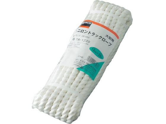 【商品説明】●両端アイスプライス加工（アイ加工）を施しています。●柔軟性があり耐候性、耐久性にも優れています。【仕様】●型番：TR-1230●色：白　●線径（mm）：12　●長さ（m）：30　●包装形態：シュリンクパック●3つ打　●両端アイ...