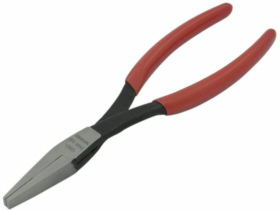 【商品説明】●先端はクロス目のギザ付で軽い力で強くつかめ、強靭で軽量です。【仕様】●型番：2500-200●全長（mm）：200●A（mm）：38●先端形状（mm）：5×7●ソフトカバー付●炭素鋼●グリップ：ポリ塩化ビニール【備考】※メーカ...