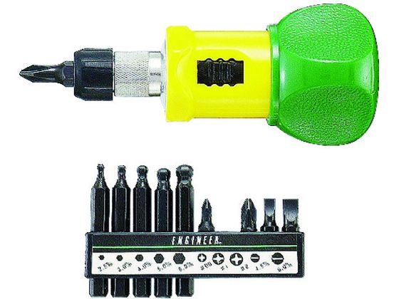【商品説明】●人気のラチェットスタビーに使用頻度の高い［［＋］］／［［−］］、およびボールポイントのビットをセットしています。●ラチェット機能と早回し機構付で作業能率が向上します。【仕様】●型番：DR-04●入数：1S●セット内容：［［＋］...