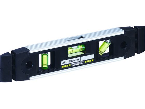 【商品説明】●衝撃から守るプロテクター付です。【仕様】●型番：JPL-230MXB●長さ（mm）：230　●高さ（mm）：44　●厚さ（mm）：16　●マグネット：1面　●色：黒　●感度：0．50mm／m＝0．0286°　●精度：±1．5m...