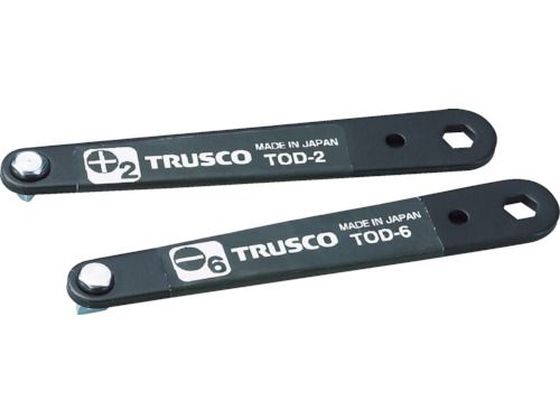 【仕様】●型番：TOD-6●刃先：［［−］］6●全長（mm）：105●鉄板厚：3mm、幅：12mm【備考】※メーカーの都合により、パッケージ・仕様等は予告なく変更になる場合がございます。【検索用キーワード】TRUSCO薄型オフセットドライバ...