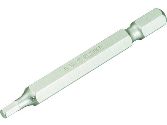 【仕様】●型番：BIT-3●刃先：六角3●全長（mm）：65●シャンク径：6．35mm【備考】※メーカーの都合により、パッケージ・仕様等は予告なく変更になる場合がございます。【検索用キーワード】TONEドライバービット六角3mm　トネドライ...