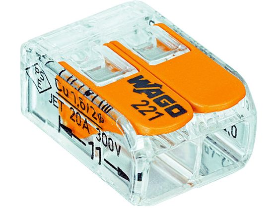【仕様】●型番：WFR-2●入数：100個●色：オレンジ　●差込線数（本）：2　●適合電線（より線）（m［［M2］］）：0．14〜3．5　●適合電線（単線）（mm）：φ0．5〜2．0●定格：特定電気用品（PSE）300V、20A　●JIS適...