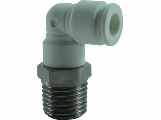 【仕様】●型番：FS6-02MLW●接続口径：R1／4　●適合チューブ外径D（mm）：6　●六角対辺（mm）：14　●使用圧力：1MPa（空気）、0．3MPa（水）　●使用流体：空気、水●流体温度：−5〜60℃（空気）、5〜40℃（水）●本...