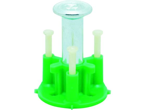 【商品説明】●プラスチック台座に樹脂釘がセットされていて、簡単に釘が打ち込みできます。●大型台座採用により、安定性があります。【仕様】●型番：GR-4055-GN●入数：100個●色：緑 ●ねじの呼び：W1／2 ●有効埋設（mm）：59 ●...