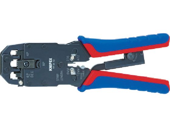 【商品説明】●電話用リボンケーブルの切断とストリッピング（皮むき）用に。RJ10（幅7．65mm）タイプとRJ11／12（幅9．65mm）タイプ、RJ45（幅11．68mm）タイプの6ピンおよび8ピンウエスタンプラグの圧着に。●平行に力を加...