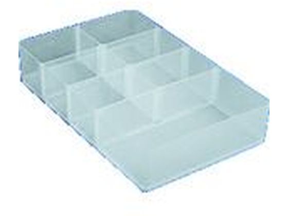 【商品説明】●オプションのディバーダーケースです。●サイズ違いの7コマで様々なモノの収納に最適です。●ケース内で積み重ね可能です。【仕様】●型番：TRAY7COMPC●色：クリア　●外形寸法（mm）間口：344　●外形寸法（mm）奥行：21...