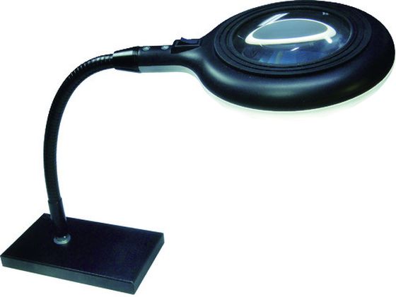 【商品説明】●拡大鏡付LEDスタンドです。●卓上用LED付拡大鏡からレンズユニットを外して照明スタンドとしても使用できます。【仕様】●型番：LED6400●倍率（倍）：2．3　●レンズ寸法（mm）：φ85　●幅（mm）：80　●奥行（mm）...