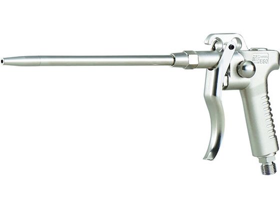 【商品説明】●エアーダスターガン本体にエアマイクロメーターを内蔵した流量調整が可能なエアダスターガンです。【仕様】●型番：E80M-2B●ノズル長（mm）：200●ノズル口径（mm）：3●ノズル取付口：G1／8●エア取付口：G1／4●全長（...