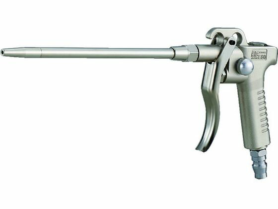 【商品説明】●エアーダスターガン本体にエアーマイクロメーターを内蔵した流量調整が可能なエアーダスターガンです。【仕様】●型番：E80M-2BP●ノズル長（mm）：200●ノズル口径（mm）：3●ノズル取付口：G1／8●エア取付口：G1／4●...