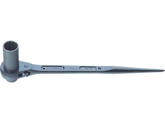 【仕様】●型番：RM-19X24SL●対辺寸法（mm）：19×24●厚さ（mm）：98●全長（mm）：311●クロムバナジウム鋼●表面処理：カチオン電着塗装●ボルト・ナットに合ったサイズを使用し、斜め掛け・浅掛けや柄部にパイプを差し込んで過...