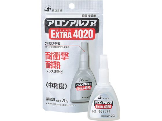 【商品説明】●耐熱・耐衝撃強度用です。●速硬化タイプです。●すき間のある箇所に適します。●耐熱温度は120℃です。【仕様】●型番：AA-4020-20AL●入数：1本●色：透明 ●容量（g）：20 ●使用温度範囲（℃）：−40〜120℃●固...