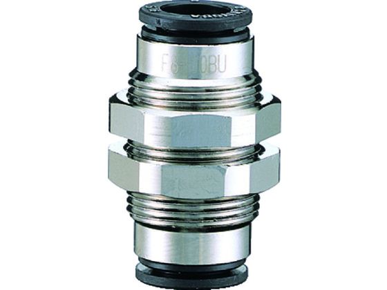 【仕様】●型番：F8-00BU●接続口径：M16×1　●適合チューブ外径D（mm）：8×8　●六角対辺（mm）：19　●使用圧力：1MPa（空気）、0．3MPa（水）　●使用流体：空気、水●流体温度：−5〜60℃（空気）、5〜40℃（水）●...