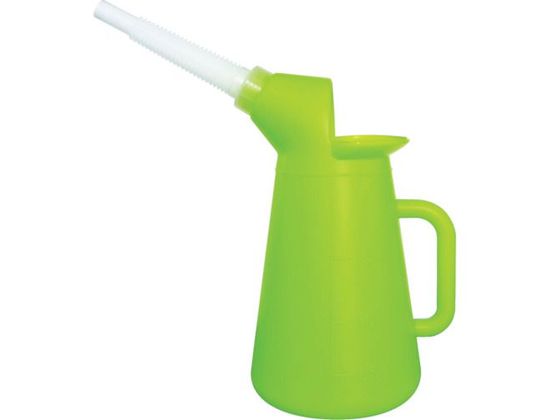 【仕様】●型番：TOJ−2GN●ノズル長（mm）：160　●容量（L）：2　●直径（mm）：170　●高さ（mm）：270　●目盛間隔（ml）：500　●色：緑　●ノズル受けサイズa×b（mm）：81×49●ポリエチレン（PE）●ノズル（1...