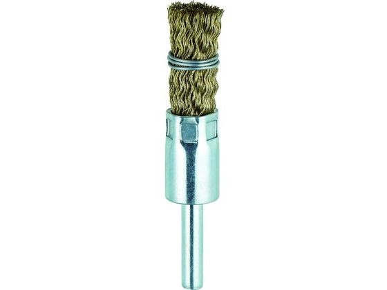 【商品説明】●汎用電動工具用の筒型ブラシです。●線材の中央を針金で縛っているため、回転時に線材が広がりにくくなっています。●底部・コーナー部などせまい箇所の研磨に適します。【仕様】●型番：TEB-15G●線径（mm）：0．25×5本より線●...