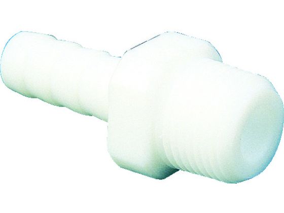 【商品説明】●一方がチューブ圧入式で、一方をめねじに接続します。【仕様】●型番：NR0078−002●ねじサイズ：R1／4　●適用チューブ内径（mm）：6　●タケノコ外径（mm）：6　●適用流体：酸、アルカリなど●PTFE【備考】※メーカー...