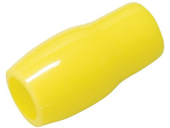【商品説明】●ビニール電線に圧着した端子の絶縁、色別表示に最適です。●カラーバリエーション6色です。●RoHS指令対応品です。【仕様】●型番：TCV-12-Y●入数：100個●色：黄　●最高使用温度（℃）：60　●全長（mm）：13　●内寸...