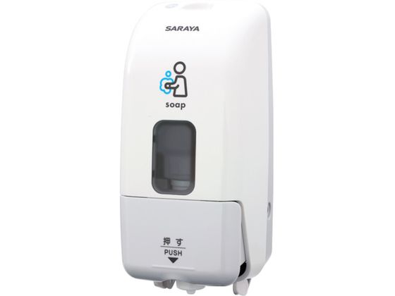【商品説明】●ワンプッシュで石けん液を吐出します。●ディスポーザブル容器で衛生的です。●手洗い石けん液用のプッシュ式ディスペンサーです。●ボトルの交換が簡単に行えます。【仕様】●型番：41934●幅（mm）：123　●容量（L）：0．6　●...